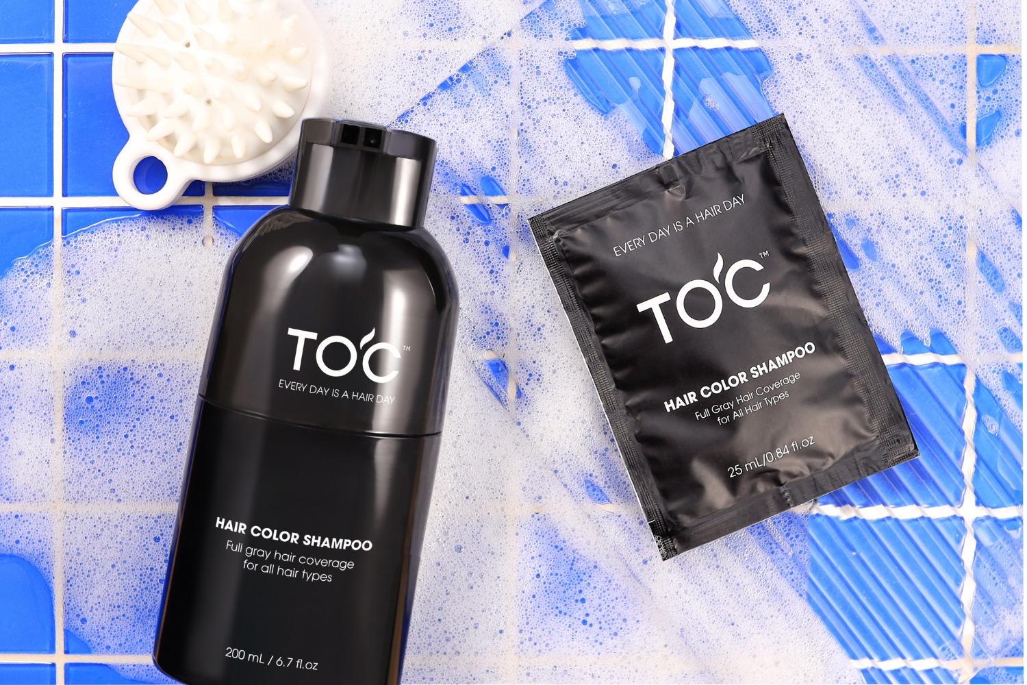 TOC Hair Color Shampoo For Instantly Full Gray Hair Coverage– Asian ...