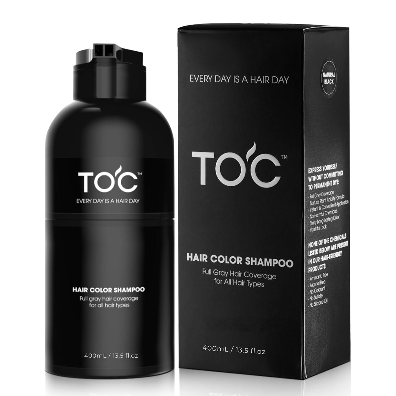 TOC Hair Color Shampoo For Instantly Full Gray Hair Coverage– Asian ...